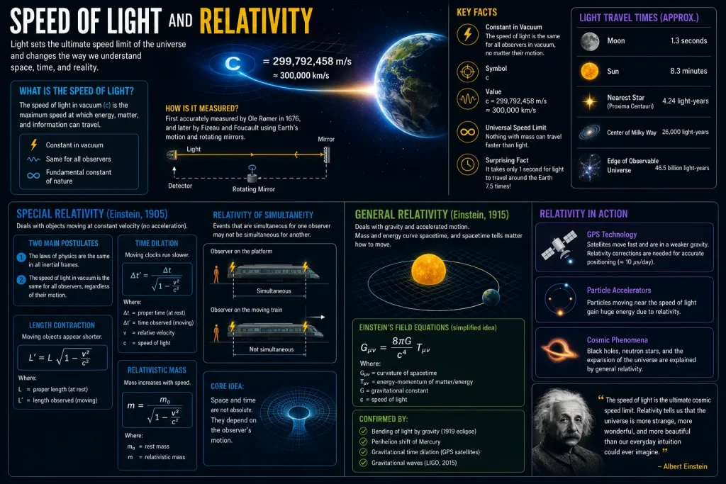 Speed of Light: Definition, Formula, Value, Relativity & Real-Life ...